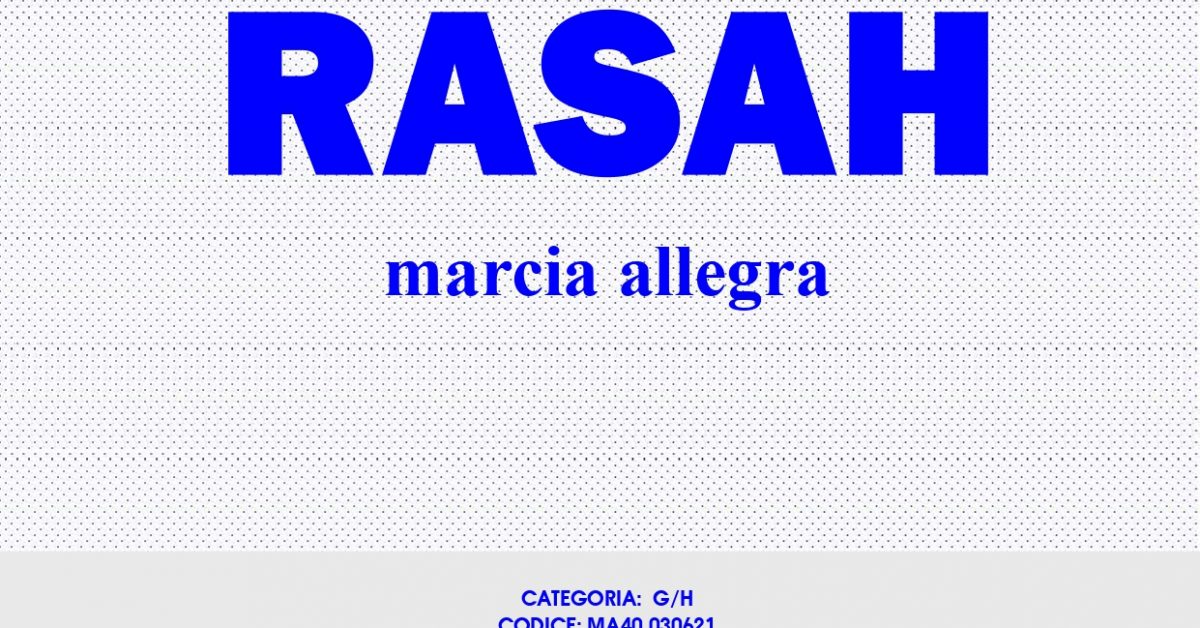 RASAH – Studiomusicalicata edizioni musicali